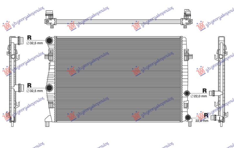 HLADNJAK MOTORA 1.0 TGI/1.0 TSI BENZIN – 1.6 TDI DIZEL (MANUELNI/AUTOMATSKI) (650×439) (NISSENS) VW POLO (2021-) (OEM: 2Q0121253K)
