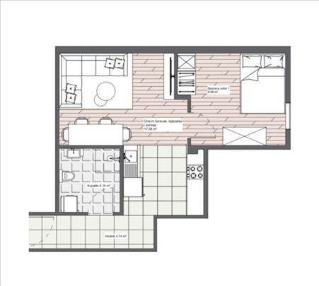 Mirijevo III Novogradnja 35m2 1.5soba