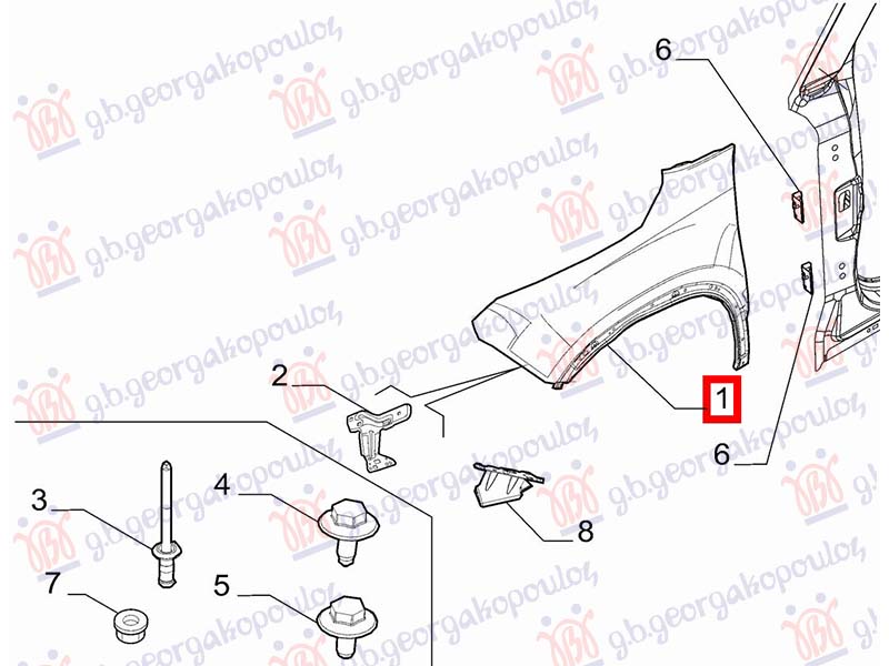 BLATOBRAN (O) Leva str. ALFA ROMEO JUNIOR (2024-) (OEM: 50572607)