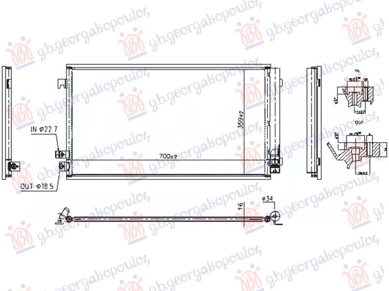 HLADNJAK KLIME (660×359) (NISSENS) FORD MUSTANG MACH e (2021-) (OEM: 2476903, 2560396, 2772684)