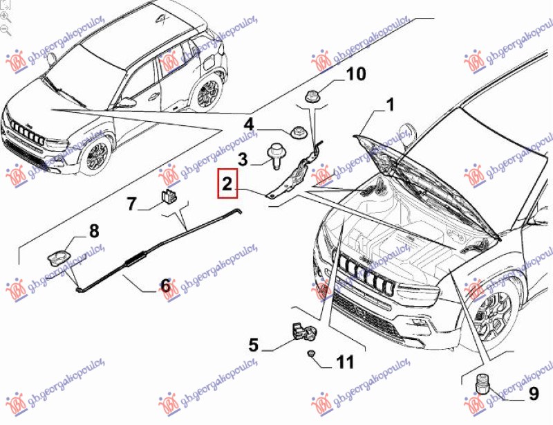 MAKAZE HAUBE (O) Desna str. FIAT 600 (2023-) (OEM: 52169748)