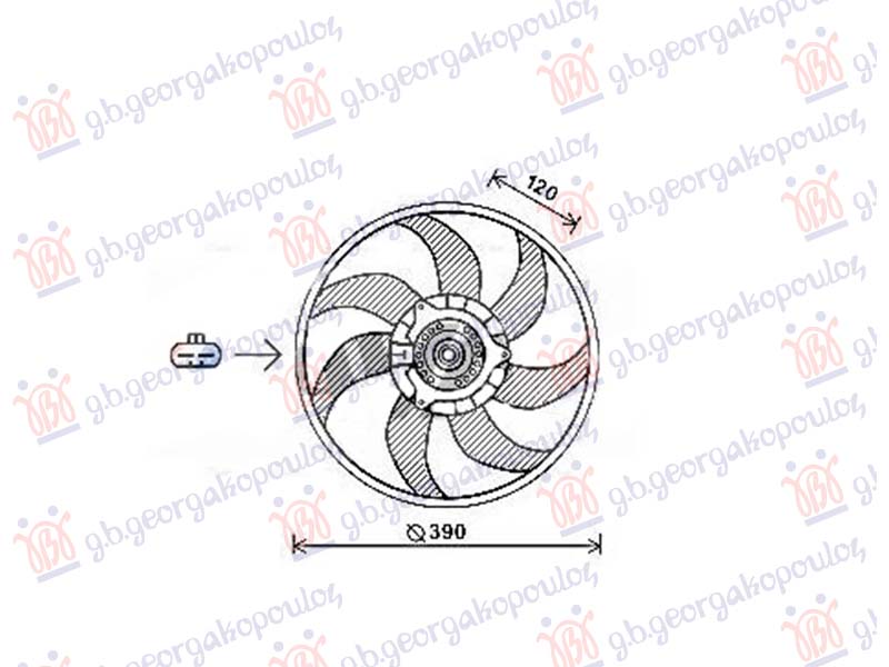 VENTILATOR 1.4 OPEL MERIVA (2014-) (OEM: 1341051, 13331013)