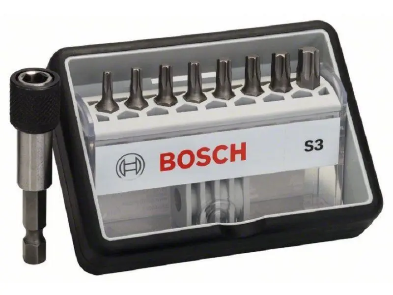 Bosch Set bitova odvrtača Robust Line 2607002562, S, Ekstra tvrdi, 25 mm, 9 delova