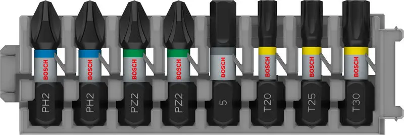Bosch Pro Udarni bit PH, PZ, H5, Tx 2608521U62, 25 mm, 8 komada