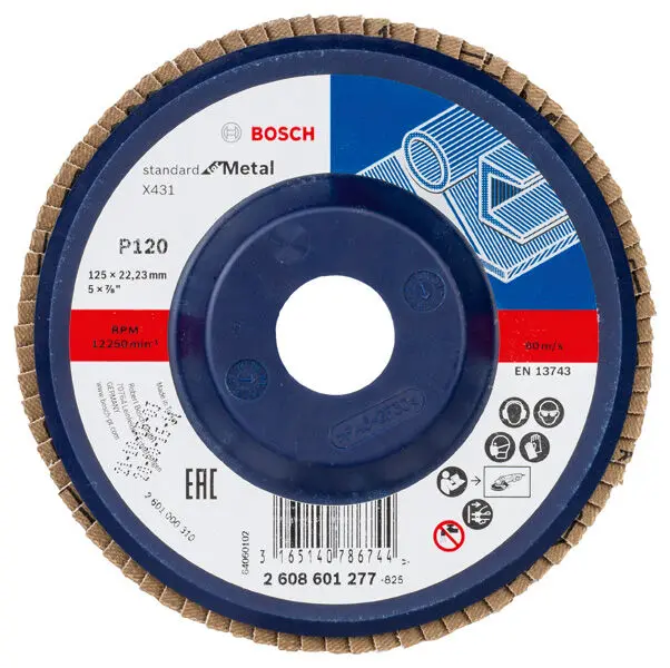 Bosch Flap disk SfM X431,125mm,G120, 2608601277, 10 komada