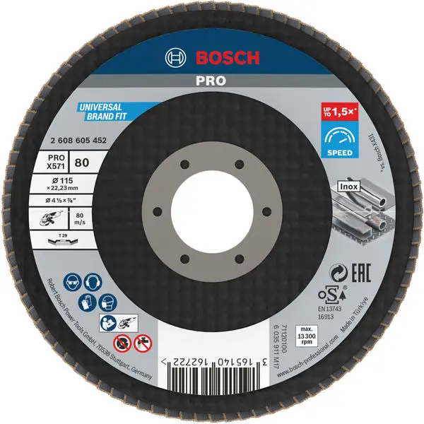 Bosch Brusni disk X571, 115 mm, G80
