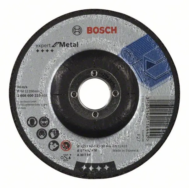 BOSCH Brusna ploča ispupčena Expert for Metal Bosch 2608600223, A 30 T BF, 125 mm, 6,0 mm