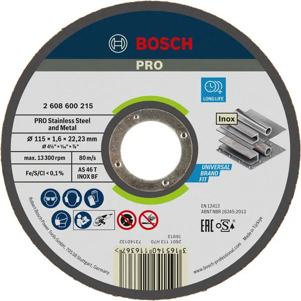Bosch Rezna ploča PRO Stainlesss 115x1.6 mm ra 2608600215, 25 komada