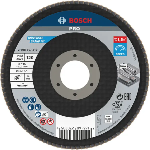 Bosch Pro Flap disk X571 G120 2608607319, 115 mm