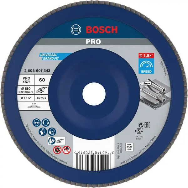 Bosch Pro Flap disk X571 G60 2608607343, 180 mm