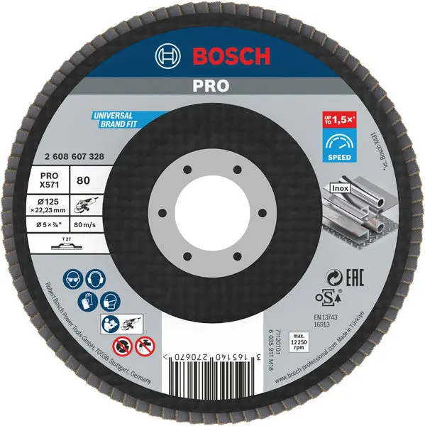 Bosch Pro Flap disk X571 G80 2608607328, 125 mm
