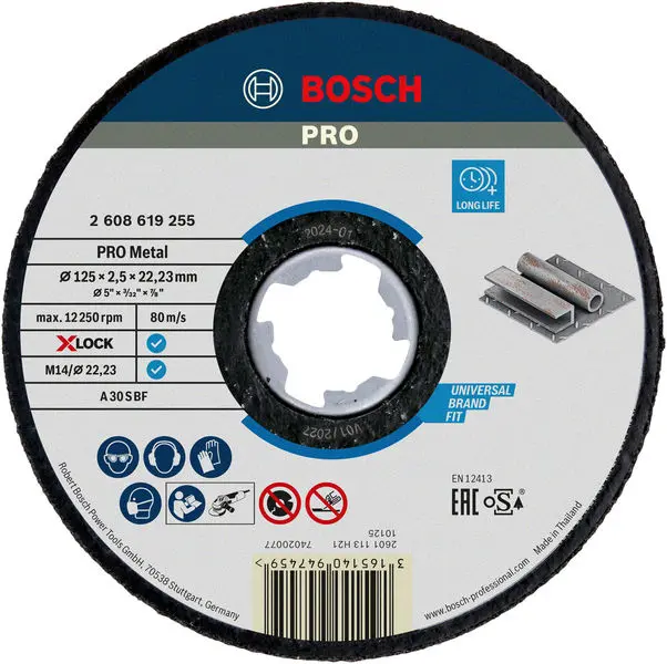 Bosch Pro Metal X-Lock rezna ploča 2608619255, 125 × 2,5 mm