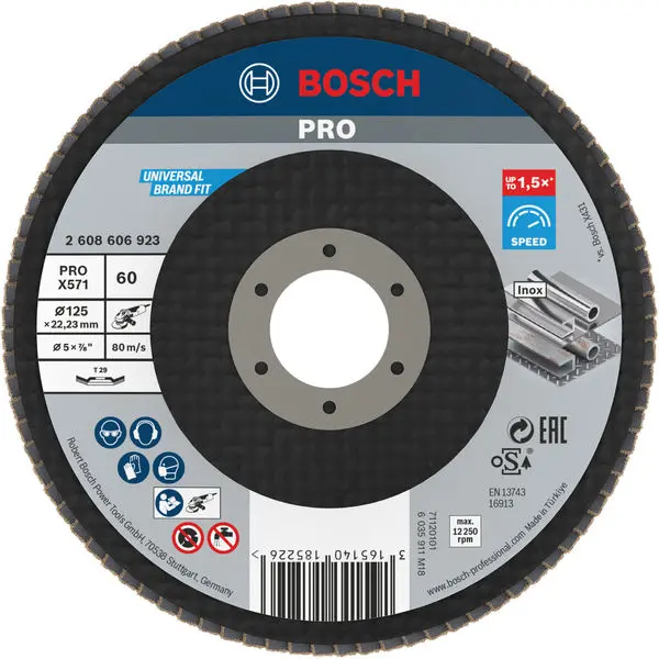 Bosch Flap disk PRO X571 G60 2608606923, 125 mm