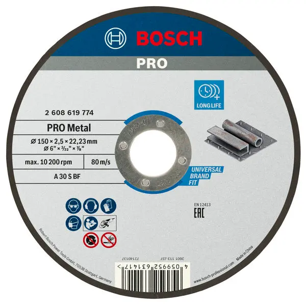 Bosch Pro Metal rezna ploča 2608619774, Ravna, 150 × 2,5 mm, 25 komada