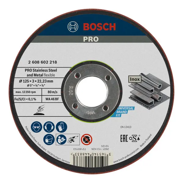 Bosch Brusna ploča PRO 125x3 mm 2608602218, Polu fleksibilna