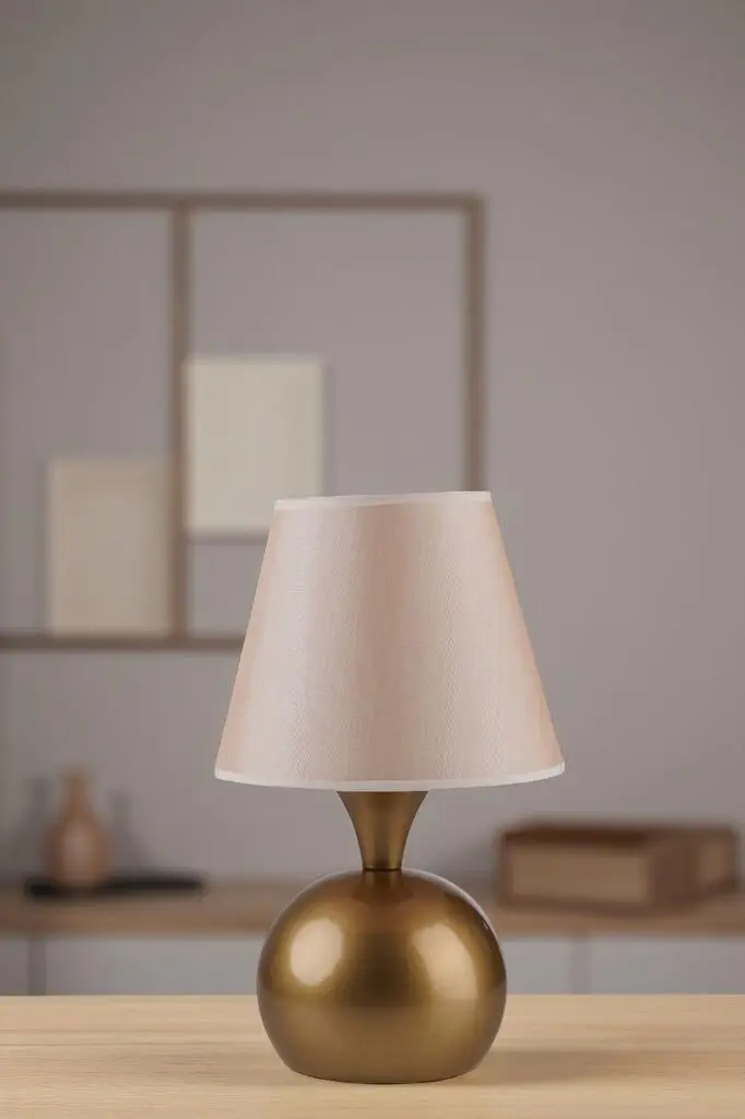 Opviq Stona lampa Oliver, Zlatno-bež