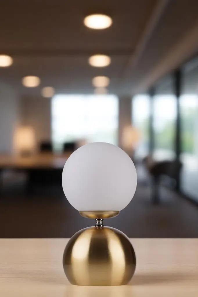 Opviq Stona lampa Oliver, Zlatno-bela