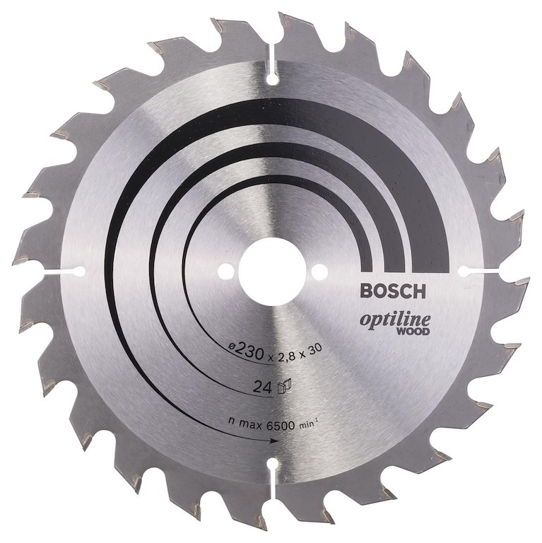 Bosch List kružne testere Optiline Wood 230 x 30 x 2,8 mm, 24 2608640627, 230 x 30 x 2,8 mm, 24