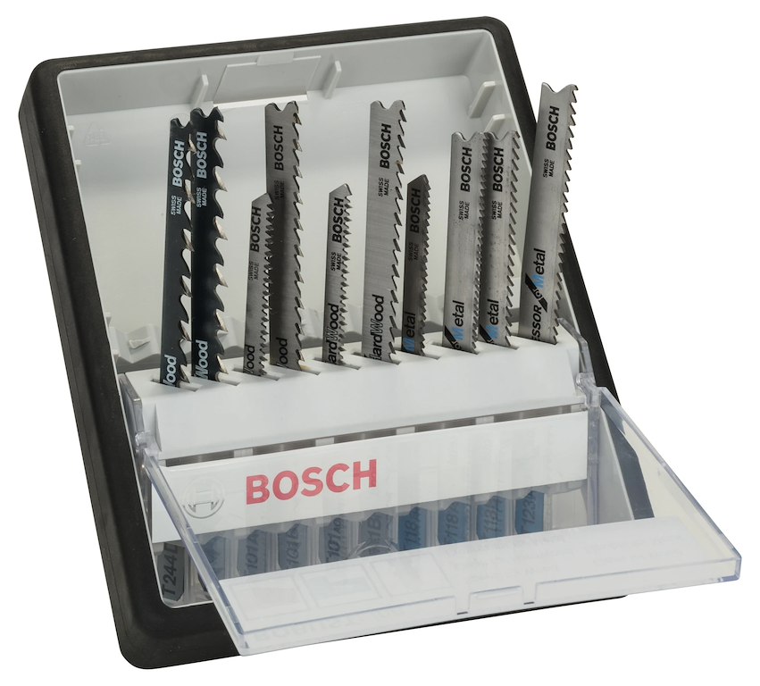 Bosch 10-delni Robust Line set listova ubodne testere Wood and Metal T-prihvat 2607010542