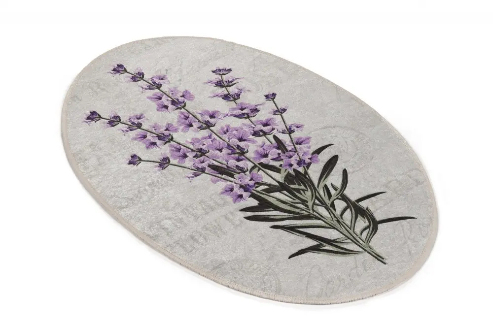 Conceptum Hypnose Tepih Lavender Oval, 60x90 cm, Sivo-ljubičasti