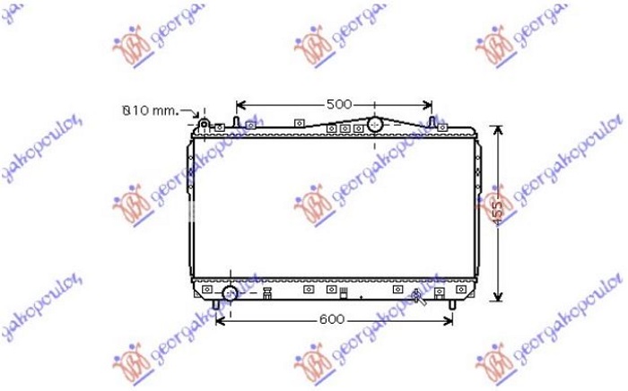 HLADNJAK MOTORA 1.4/1.6/1.8i 16V 2.0 TDCi (70×37) (KOYO) DAEWOO NUBIRA (2003-2005) (OEM: 96553378, 96553422)