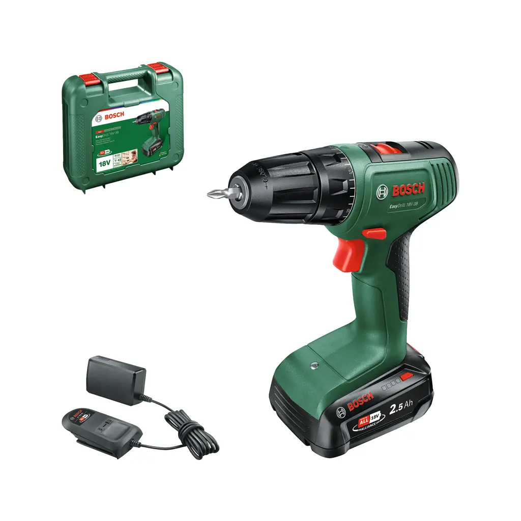 Bosch Akumulatorski odvijač EasyDrill 18V-38, 1x 2.5 Ah, 0615A5008K