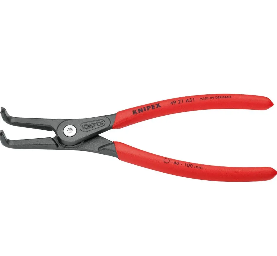 KNIPEX Precizna klešta za spoljašnje sigurnosne prstenove 210 mm 49 21 A31 crvena