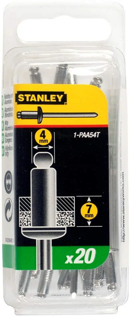 STANLEY Aluminijumske nitne 4x6 mm 20/1 1-PAA54T