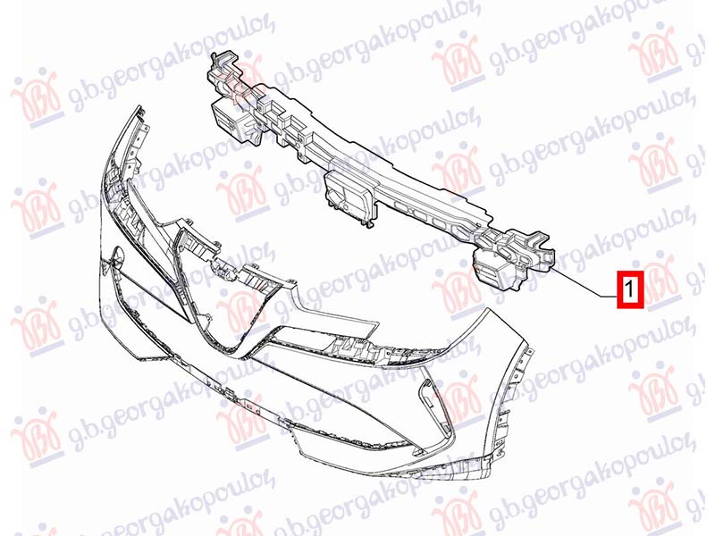 SINA PREDNJEG BRANIKA PLASTICNA (O) ALFA ROMEO JUNIOR (2024-) (OEM: 50572565)