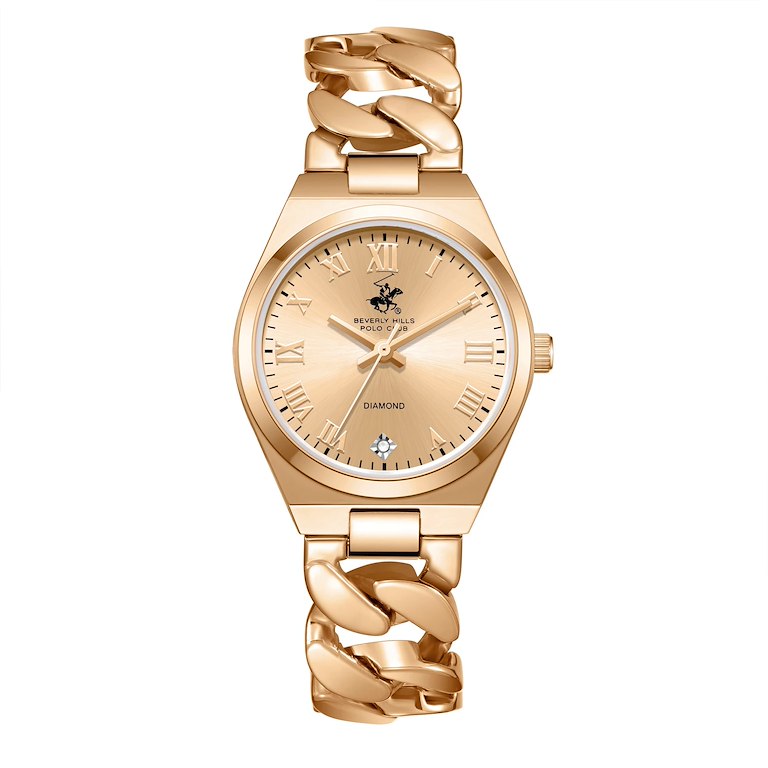 Beverly Hills Polo Club Ženski sat BP3879C.410, Roze gold kućište, Rose gold