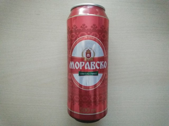 Prazna limenka MORAVSKO svetlo pivo 500ml