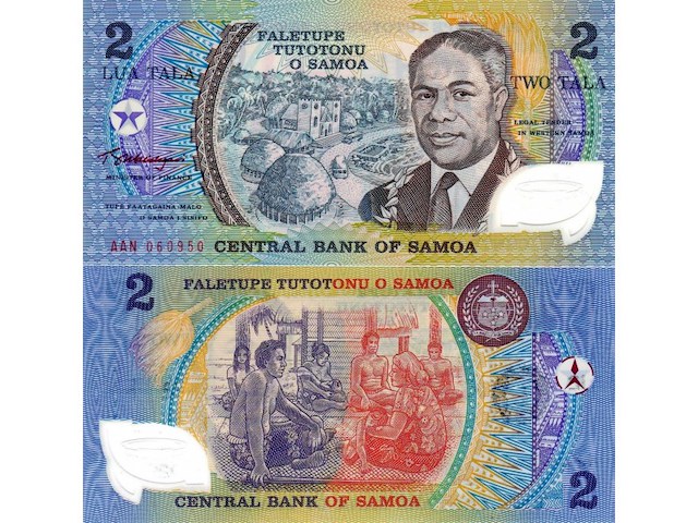 SAMOA 2 Tala 1990 UNC, P-31 Polymer