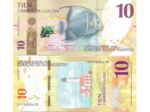 Curacao en Sint Maarten 10 gulden 2025. UNC