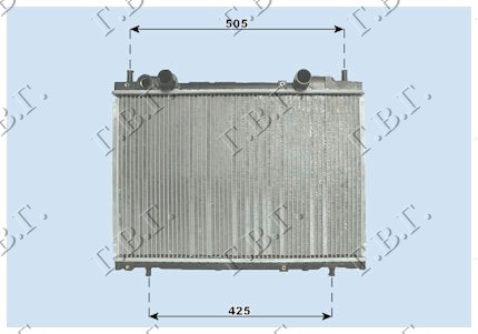 HLADNJAK MOTORA 1.4/2.0 (+AC) (37.5×56.3) SA VENTILOM FIAT MULTIPLA (1998-2004) (OEM: 7794069)