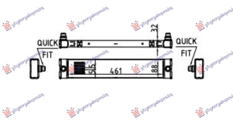 HLADNJAK MOTORA DODATNI 3.0 DIZEL – 4.4 BENZIN (460×90) BMW X6 (F16) (2014-2019) (OEM: 17117589470)