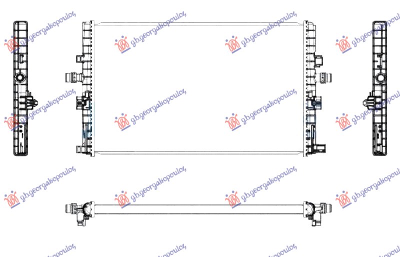 HLADNJAK MOTORA (594×357) TESLA MODEL 3 (2017-2023) (OEM: 149417500A)