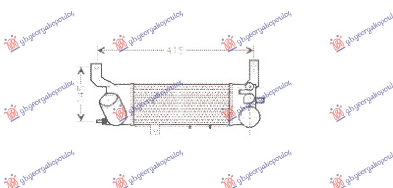 HLADNJAK INTERKULERA 2.0 DIZEL (250×120) MAZDA PREMACY (1999-2004) (OEM: RF4P13565)