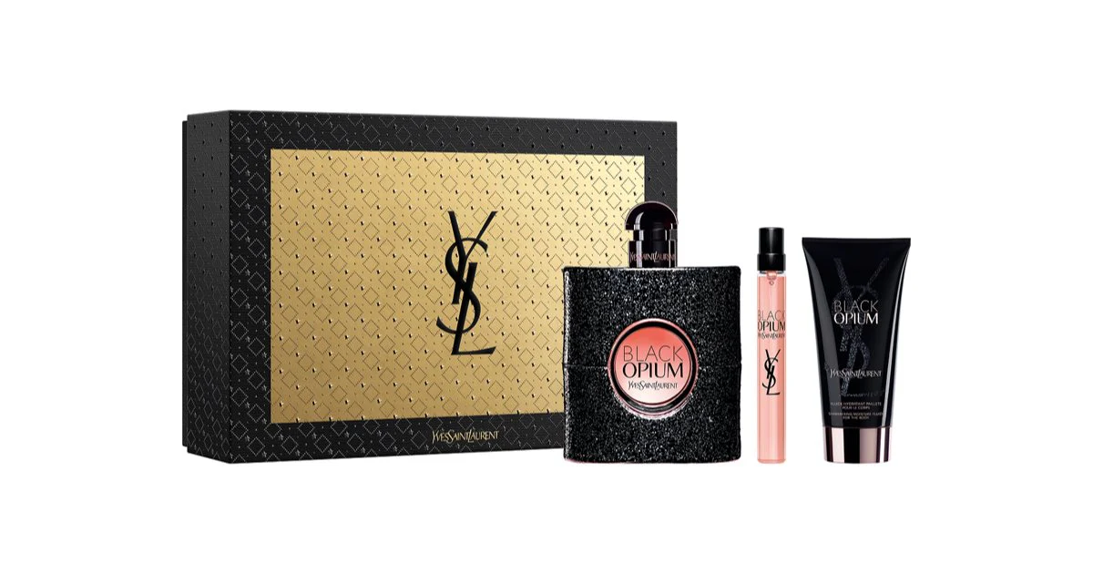 YSL - Black Opium edp 90ml + edp 10ml + 50ml losion / LADY / SET