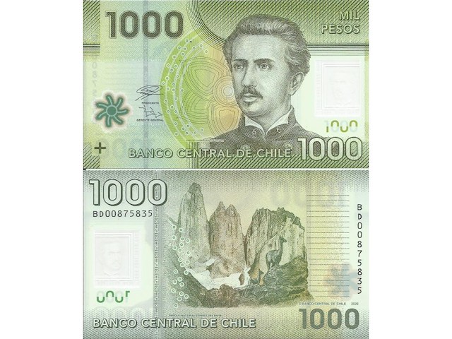 Chile 1000 pesos 2020. UNC Polimer
