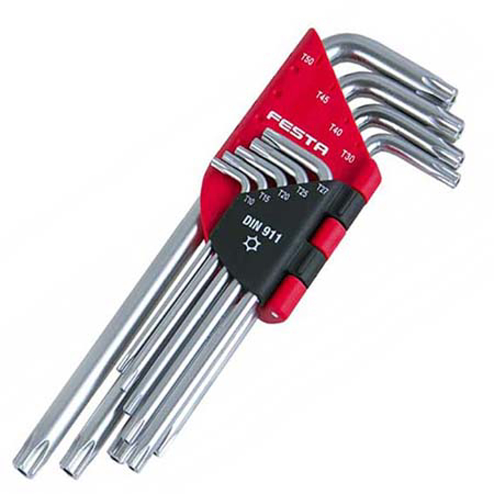 Ključ odvijač TORX set T10–T50 9 kom FESTA 07.358 / 18497