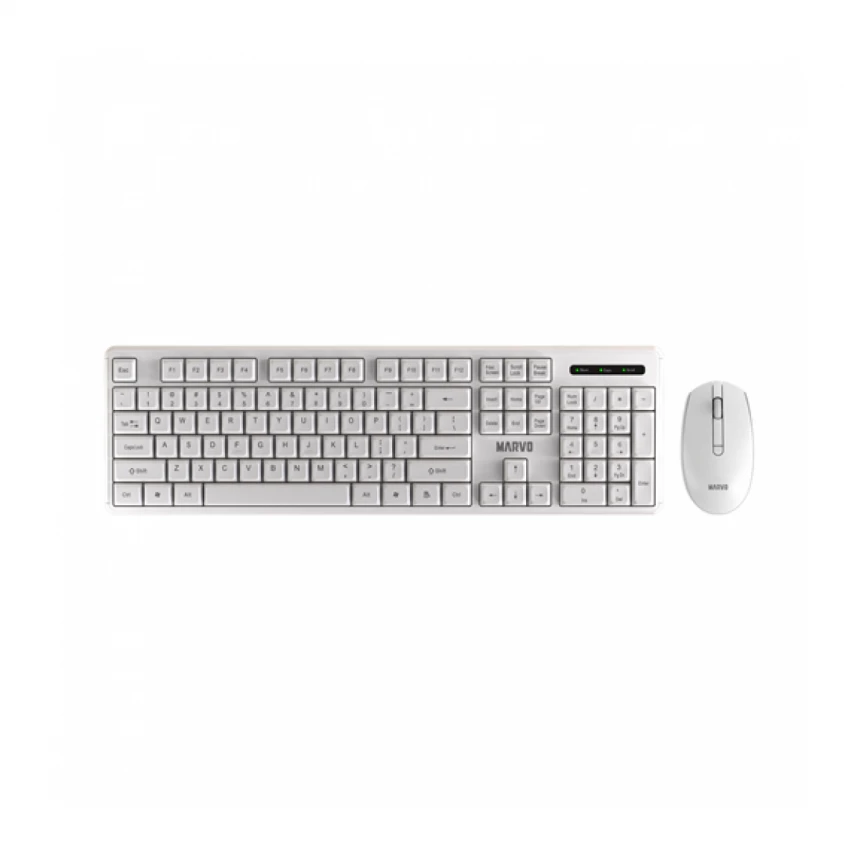 TASTATURA+MIS WIRELESS MARVO WS005WH OFFICE BELI