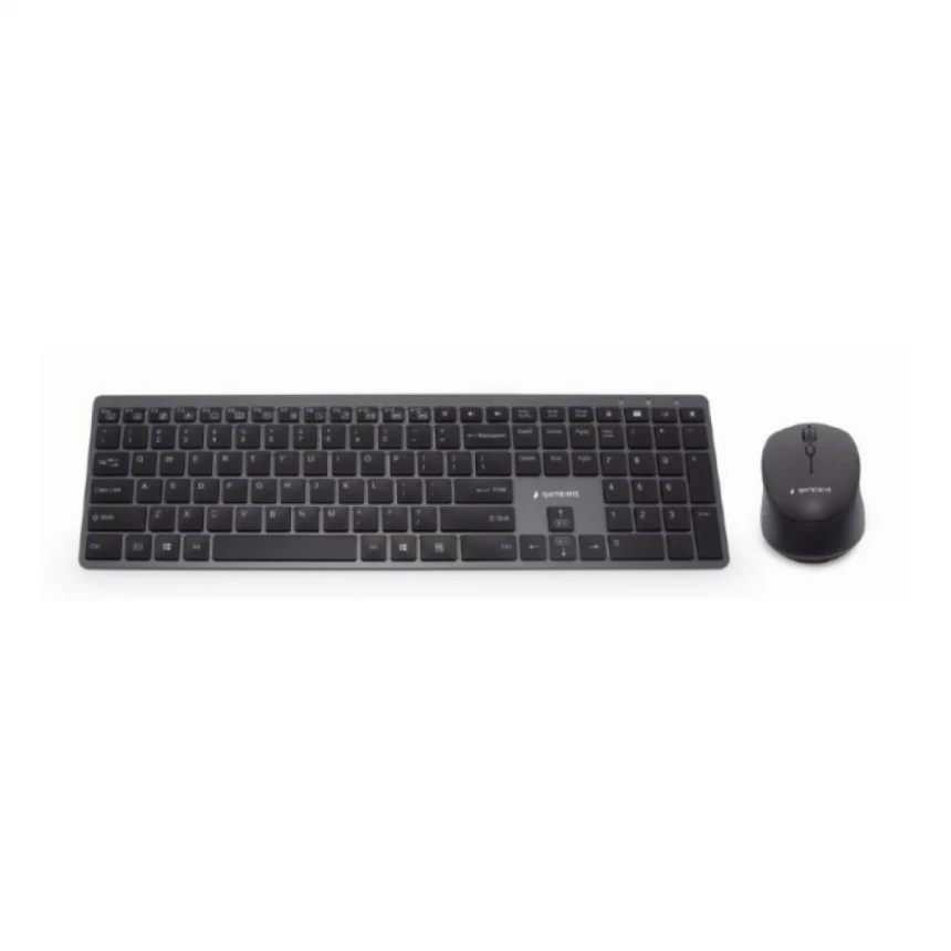 KBS-ECLIPSE-M500 Gembird Backlight Pro Business Slim wireless desktop set, US layout, black