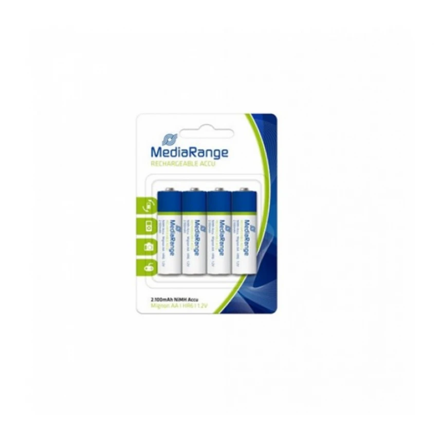 BATERIJE PUNJIVE AA 2100mAh MEDIARANGE 1/4 NI-MH