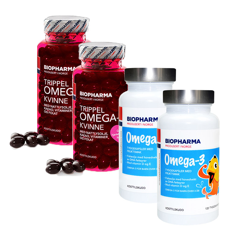 SET ZA MAMU I DETE 2x Omega-3 kapsule za decu + 2x Omega-3 kapsule za žene AKCIJA