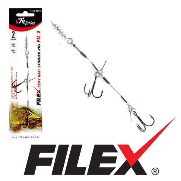 FILEX SOFT BAIT STINGER RIG FIL 2 80-8603