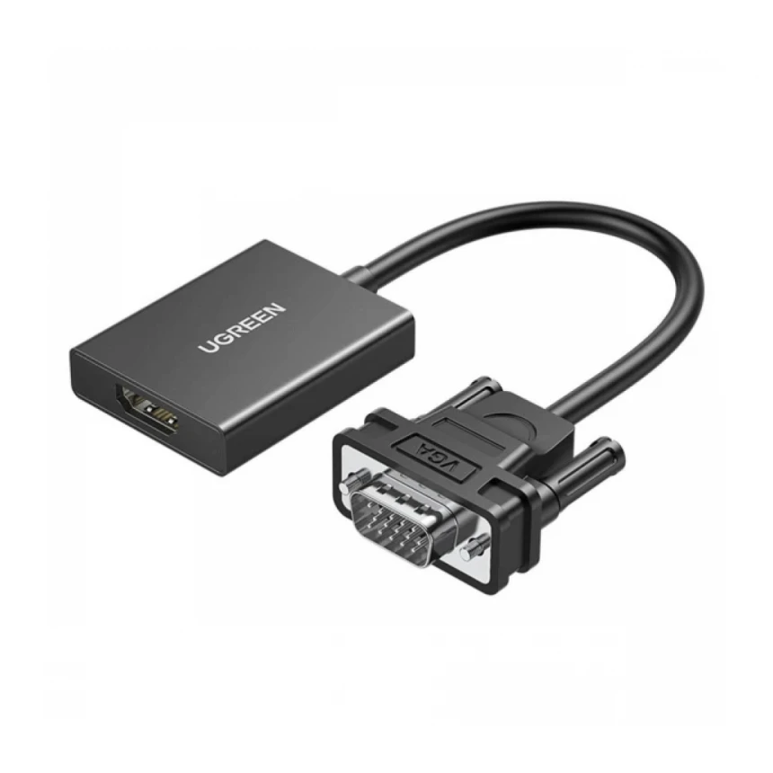 Adapter konverter Ugreen VGA na HDMI + Audio port 1080P/60Hz CM513