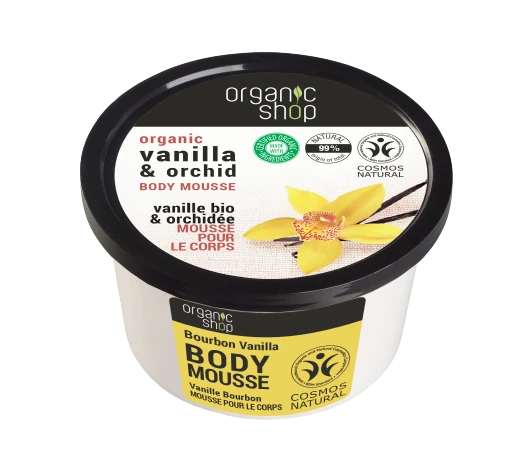 Organic Shop Body Mousse Bourbon Vanilla 250 ml