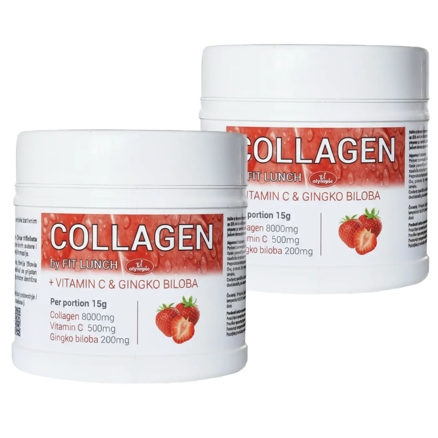Olympic Kolagen + Vitamin C&Gingko Biloba, Ukus jagode, 450 g, 2 komada