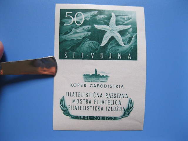 VUJA STT VUJNA, 1952., Fila izložba Koper, BLOK, MNH