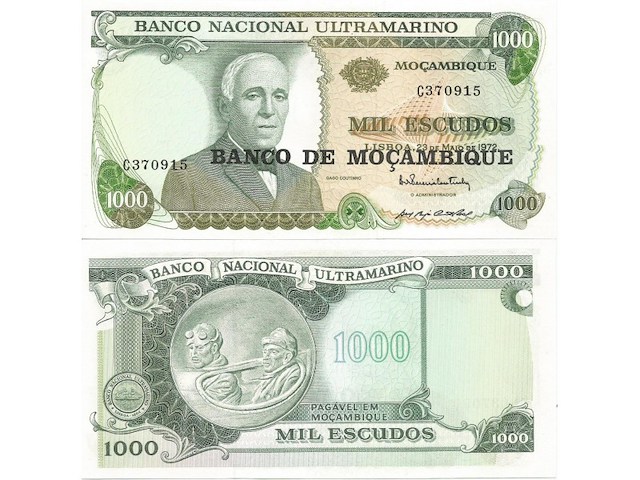 MOZAMBIQUE 1000 escudos 1976. UNC